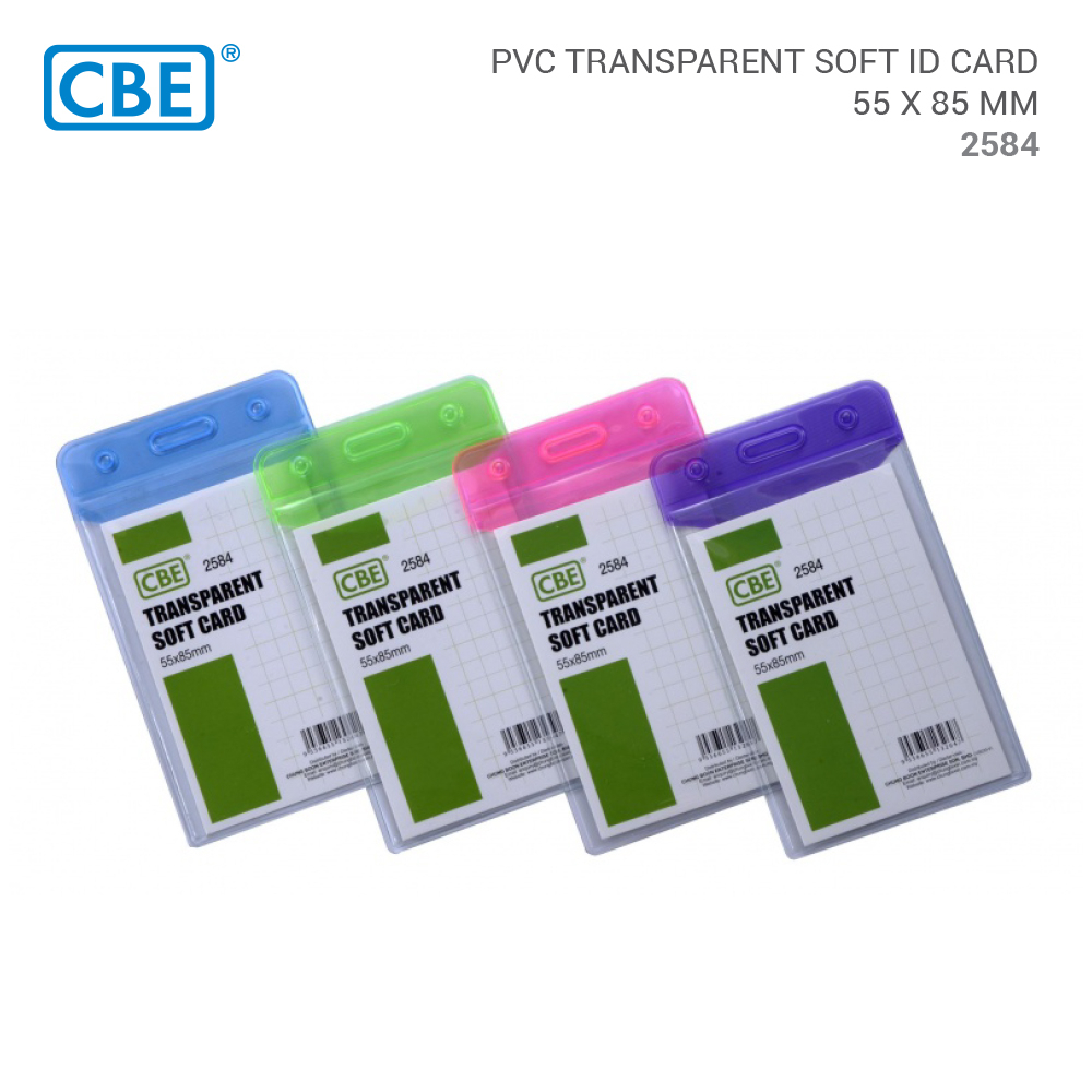 CBE PVC Transparent Soft ID Card | Name Tag | 2584/ 2585 | Shopee Malaysia