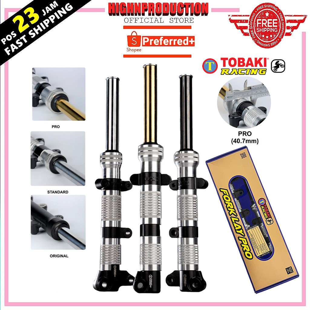 100% TOBAKI PRO CNC FORK LAY Y15ZR Y16 LC135 4Speed LC135 4S/ GOLD CHROME BLACK/ TOBAKI CNC FORK ...