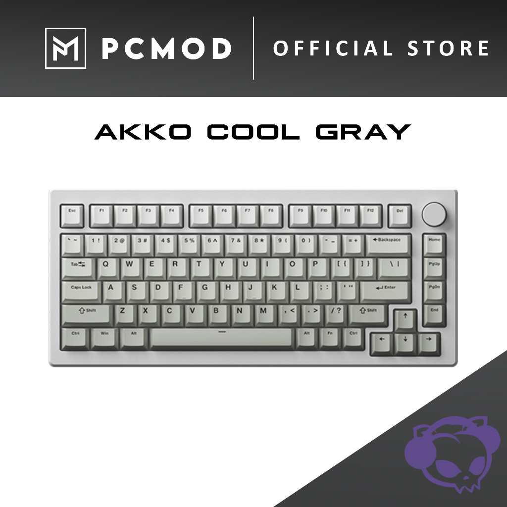Akko Cool Gray Keycap Set | Cherry Profile | PCMOD x KEYMOD | Shopee ...