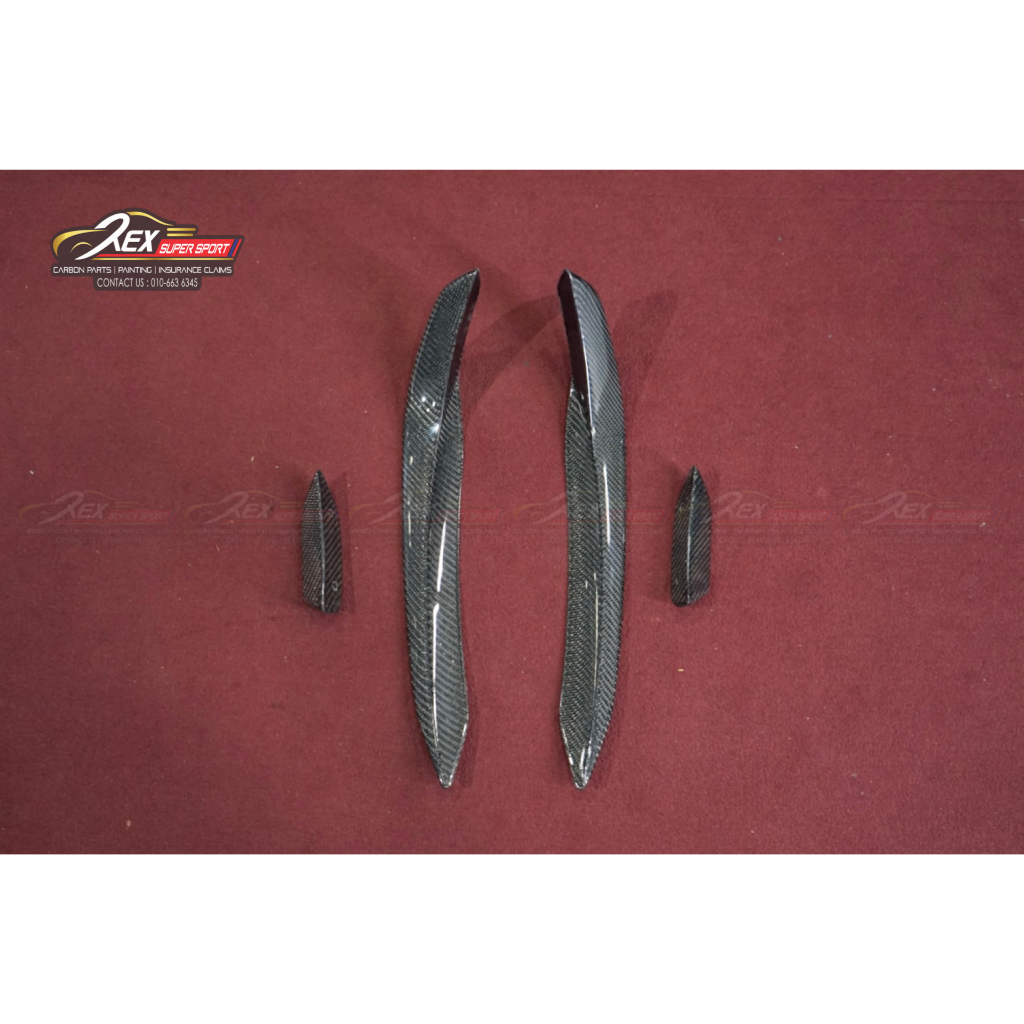 Mercedes Benz CLA W118 45s AMG Front Canard Real Forged / Carbon Fiber ...