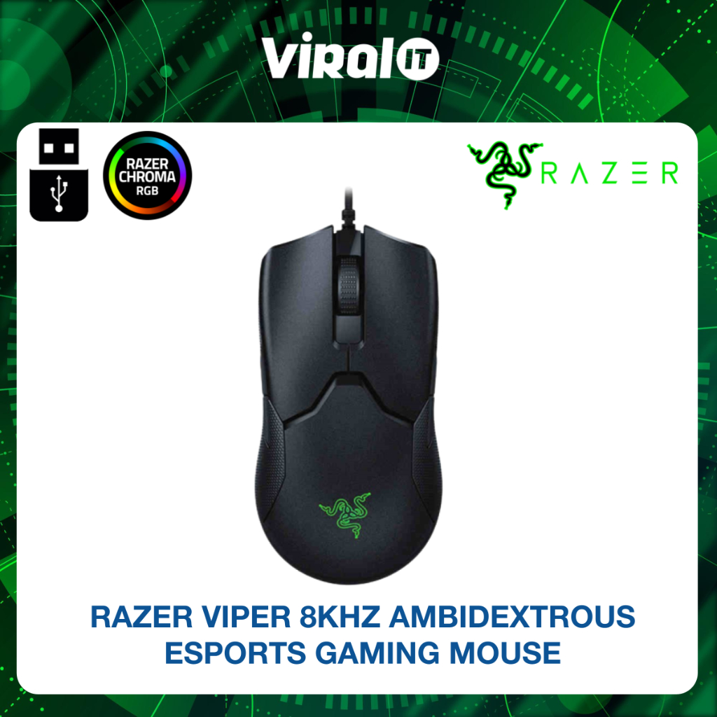 RAZER VIPER 8KHZ AMBIDEXTROUS ESPORTS GAMING MOUSE | Shopee Malaysia