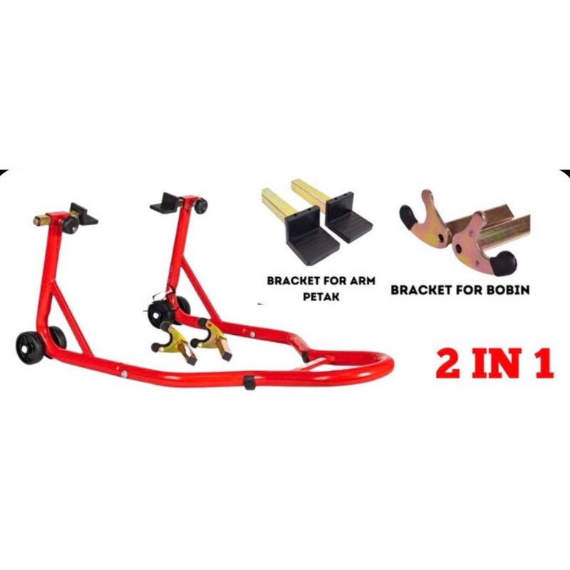 IMPORT PADDOCK STAND 2 IN 1 HEAVY DUTY / PADOCK MOTOR STAND BELAKANG ...