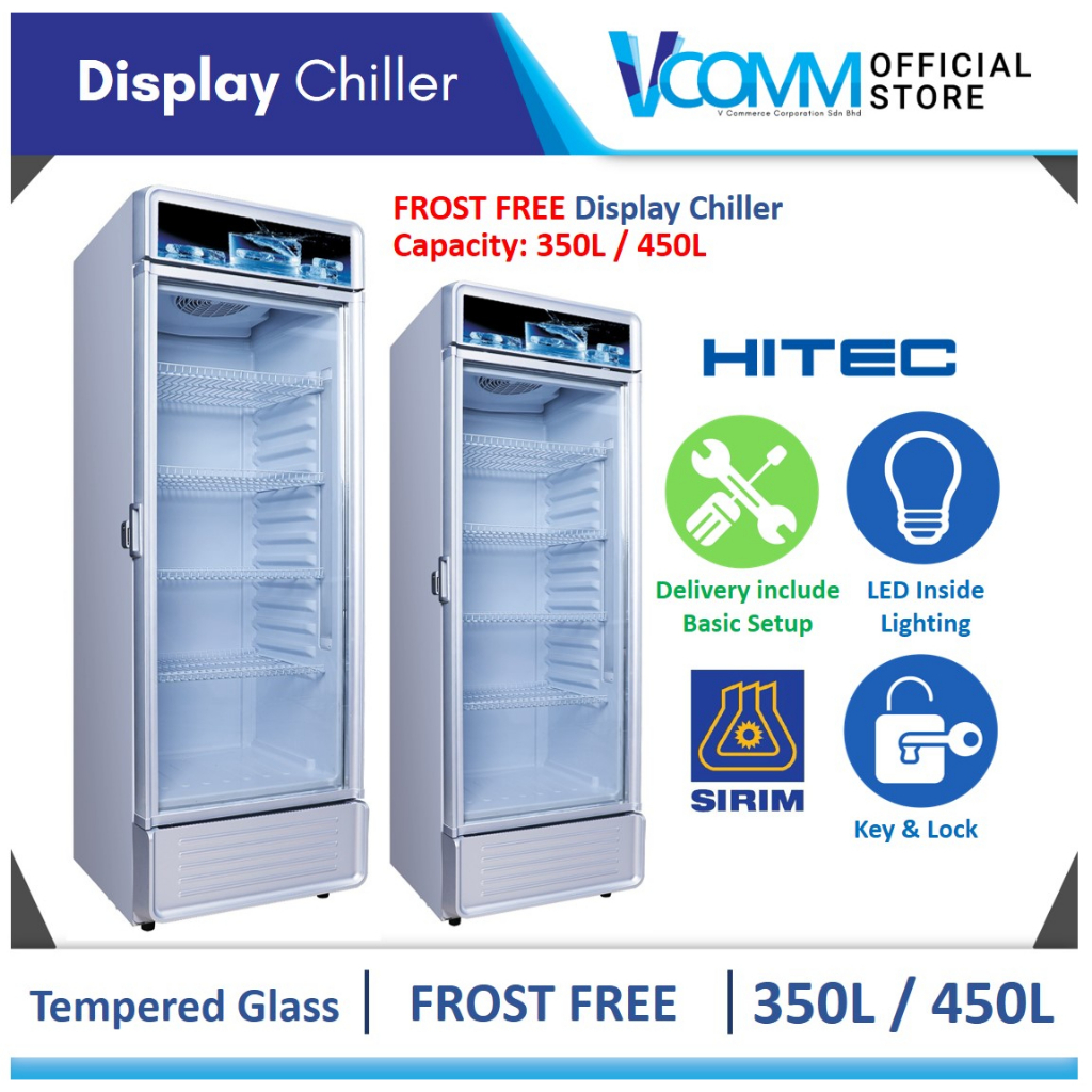 Hitec Display Chiller Showcase Frost Free 350L / 450L | HTC-350FFC ...