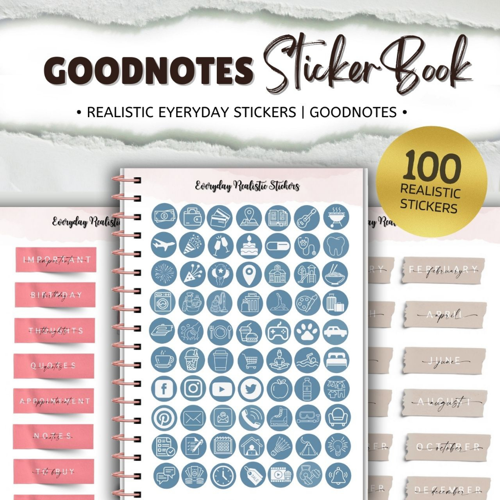 Digital Sticker Book Goodnotes for Daily Journal Daily Planner ...