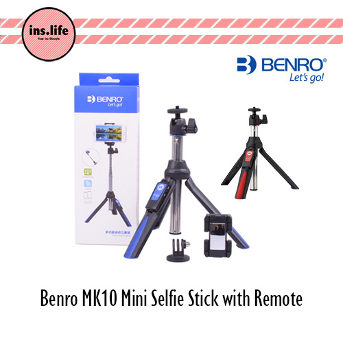 Benro MK10 Handheld Extendable Mini Tripod Selfie Stick with Remote ...