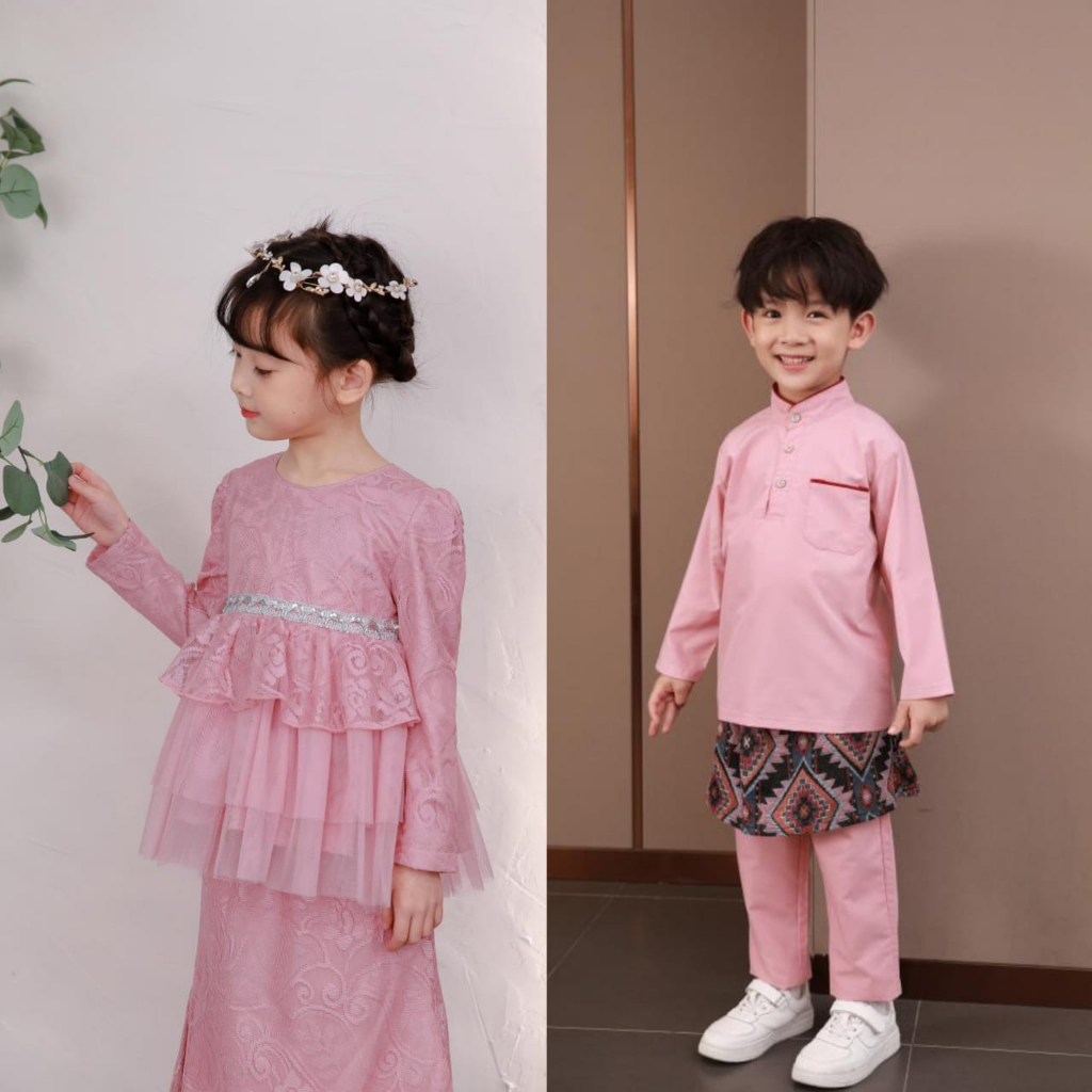 BAJU RAYA SET FOR GIRL &BOY,COLOR MATCHING,KANAK-KANAK BAJU RAYA ...