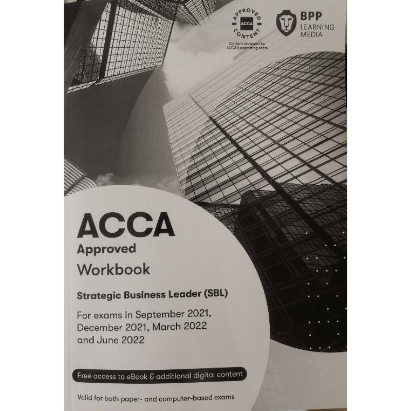 BPP book - ACCA Strategic Business Leader (SBL) Workbook & Practice ...
