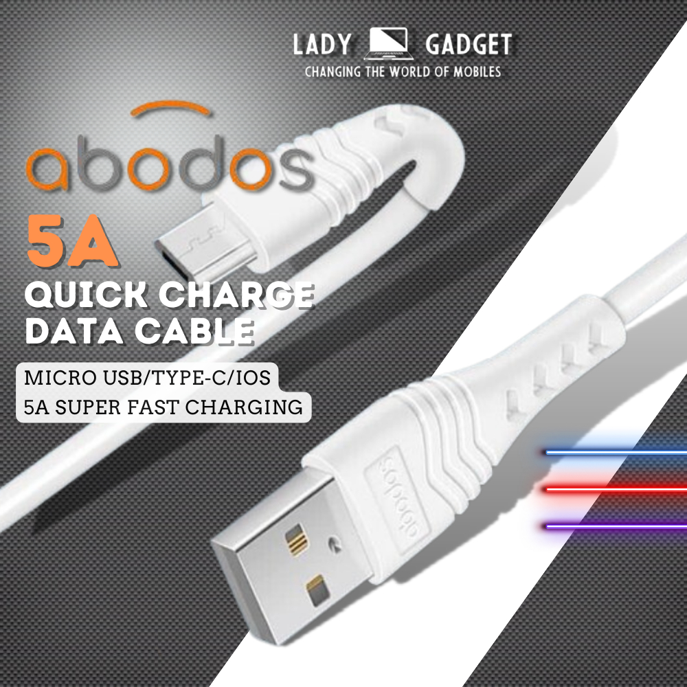 Abodos 5A Fast Charging Cable USB Cable 5A Micro/ Type-C SPEED SERIES ...