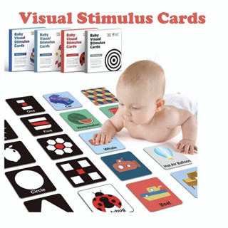 Aikoky Baby Vision Stimulation Card Montessori 0-36 Months Baby Flash ...