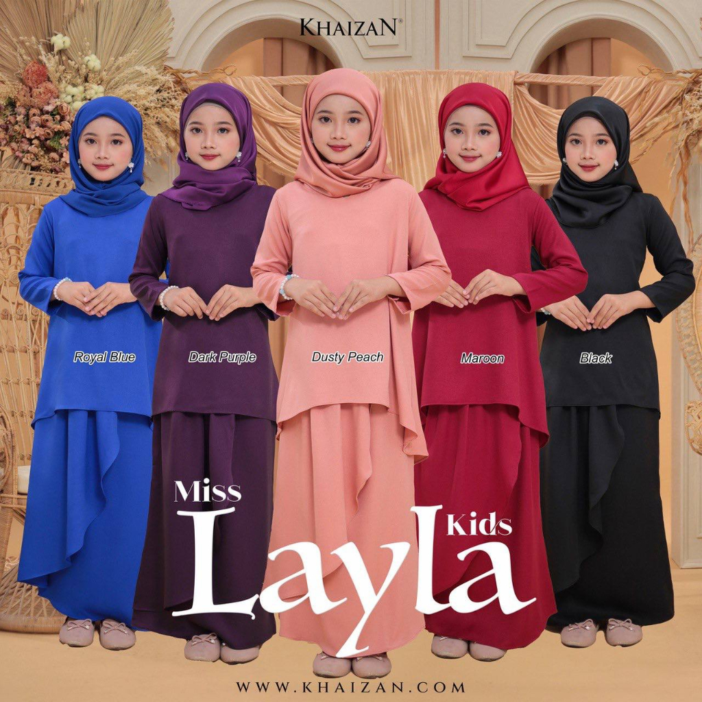 MISS LAYLA KID | KHAIZAN | KURUNG MODERN LAILA KIDS | KAIN PARIO ...