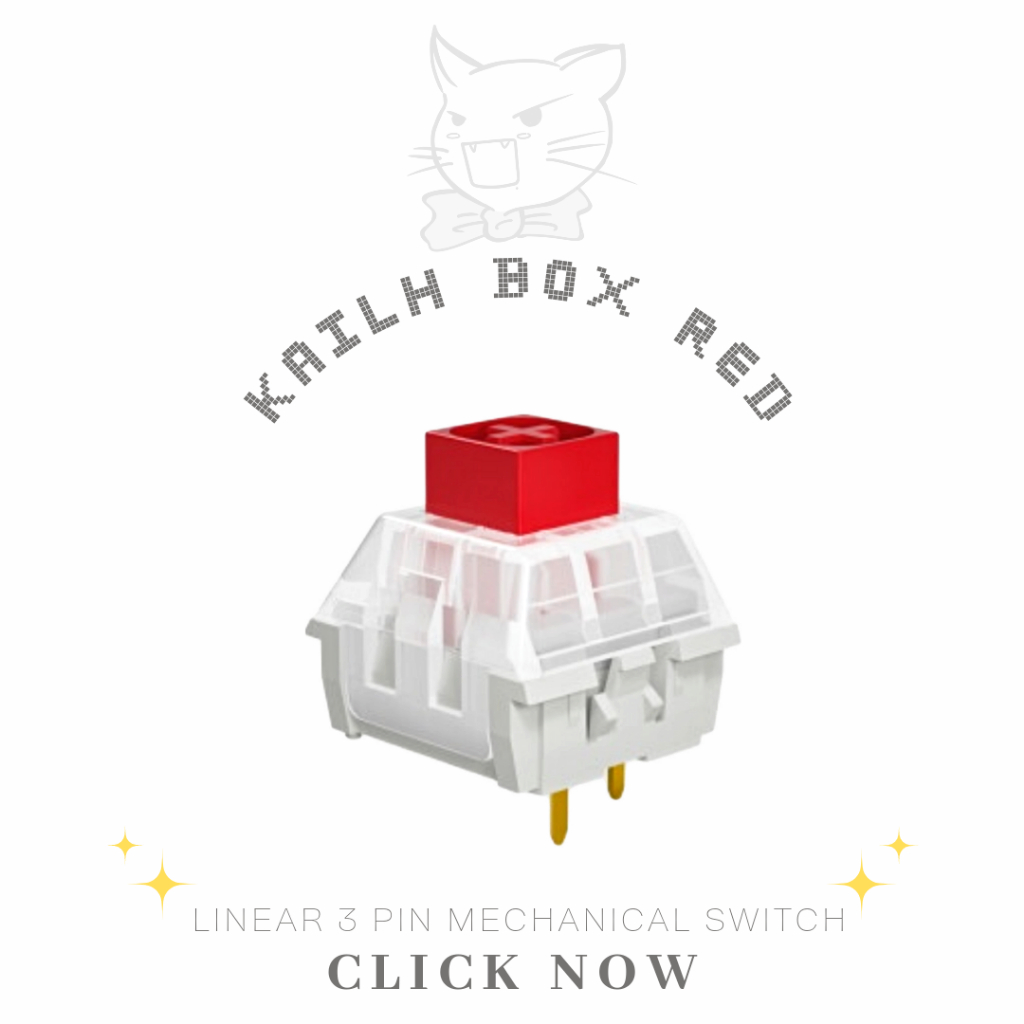 Kailh Box Red 3 Pin Linear Switch for MX Mechanical Gaming Keyboard 凯华 ...