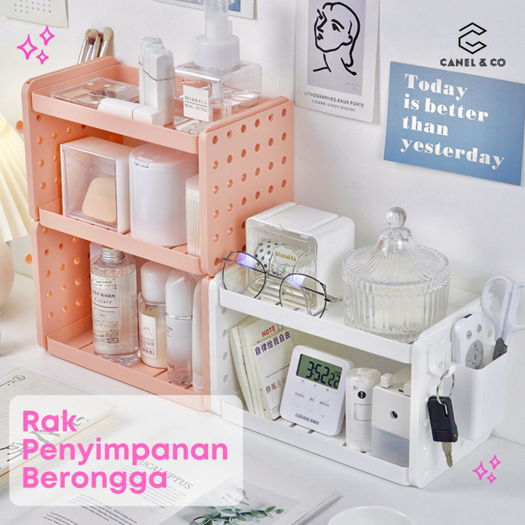 Multi-Layer Storage Rack Multifunctional Desk Organizer Bathroom ...