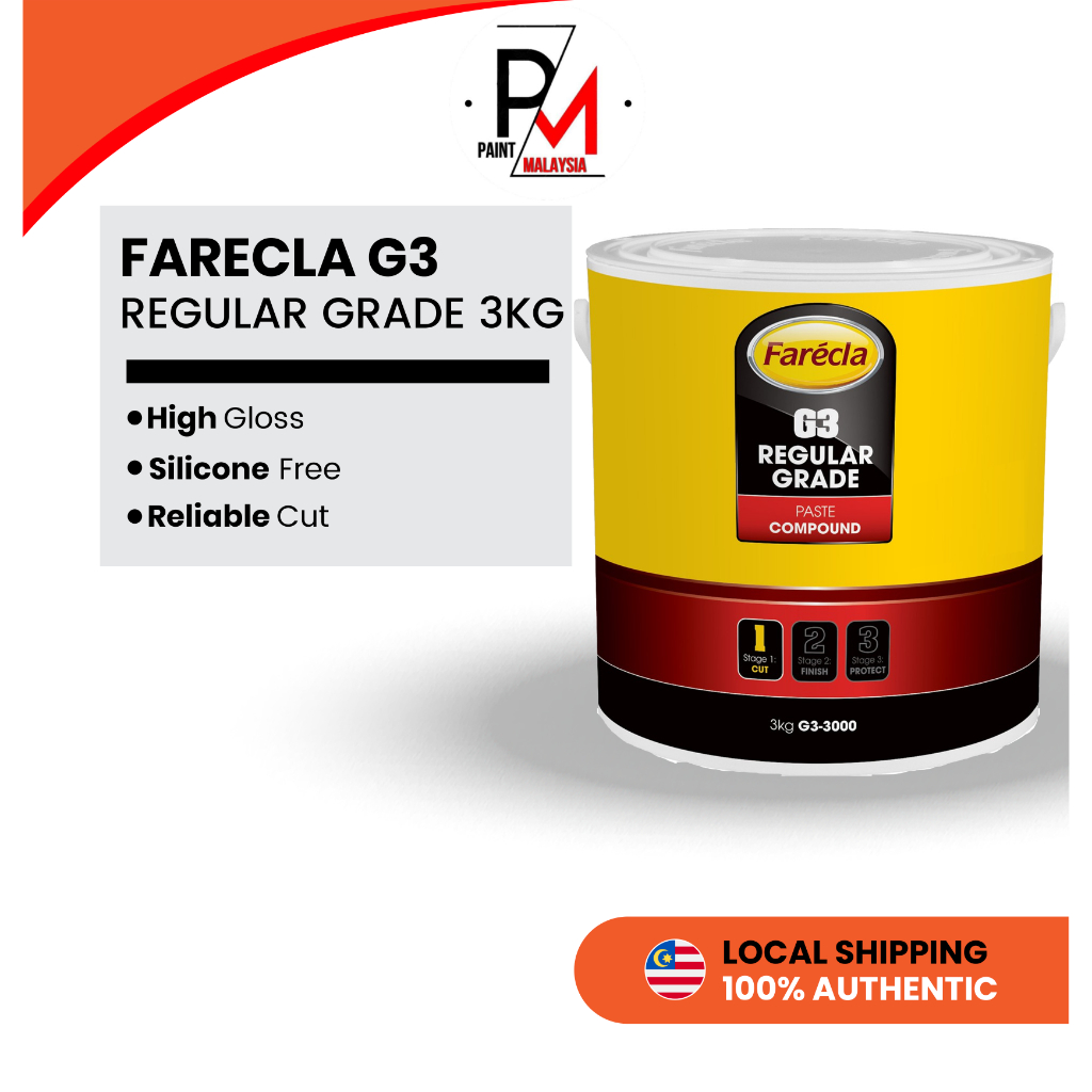 FARECLA G3 Regular Grade Paste Compound 3KG Rubbing Compound Polishing ...