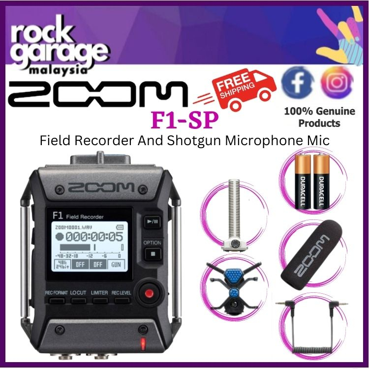 Zoom F1-SP Field Recorder And Shotgun Microphone Mic ( F1SP / F1 SP ...