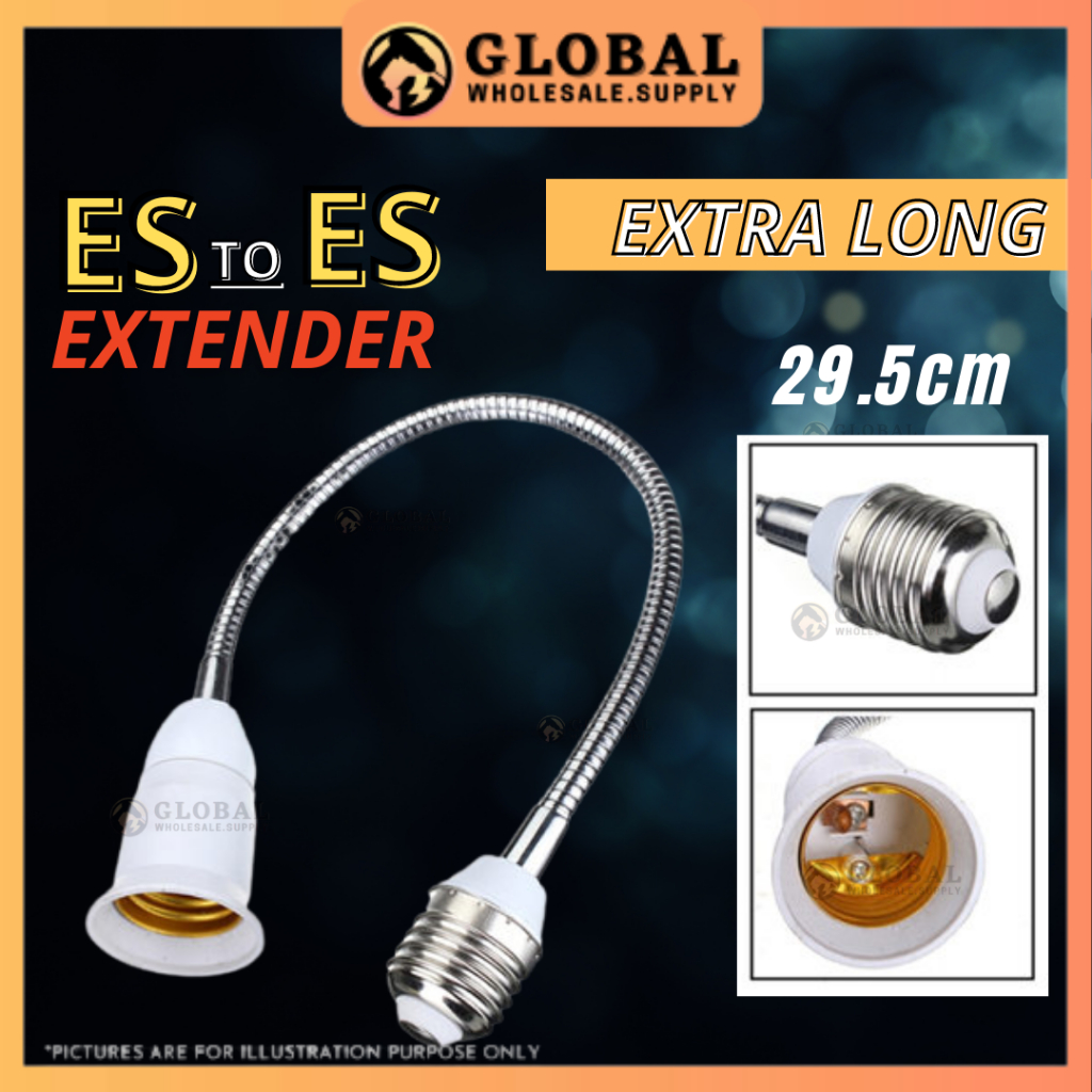[READY STOCK] ES to ES Extender Lamp Holder E27 Extender 29.5cm ...