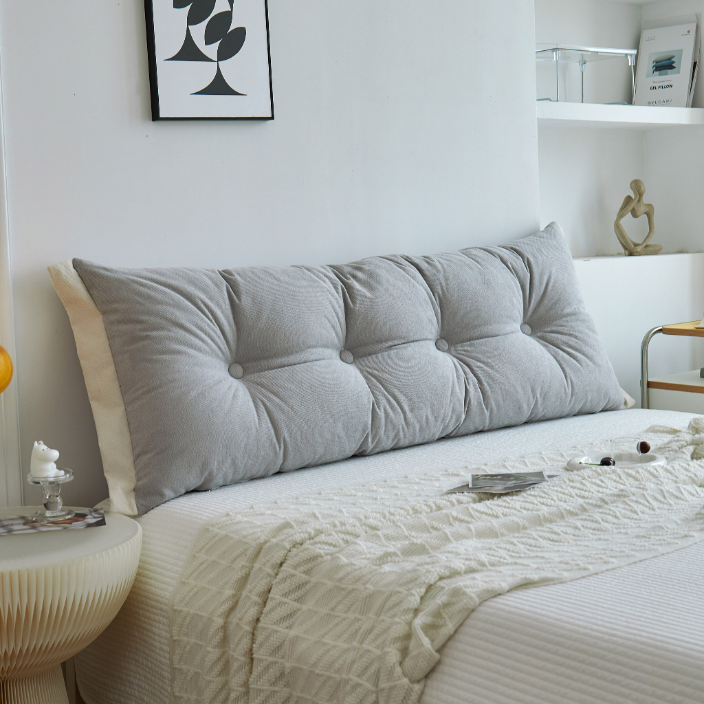 Bedside cushion soft bag tatami bed double long pillow waist bed ...
