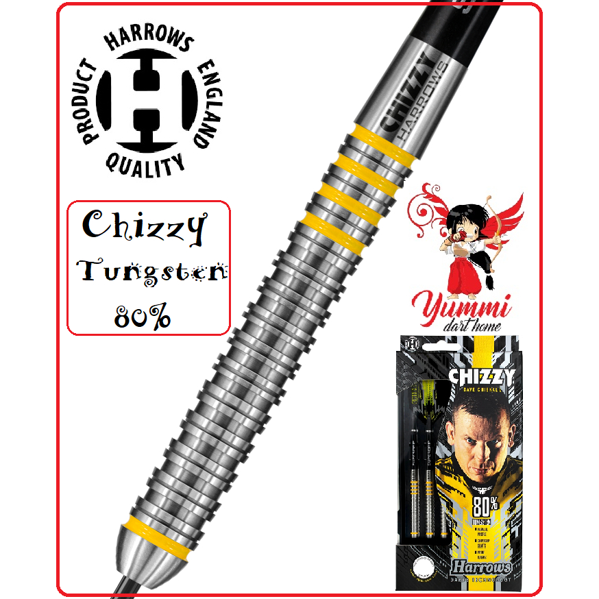 Harrows Dart Steel Tip Dart - Chizzy Tungsten 80% (22G 23G 24G ...