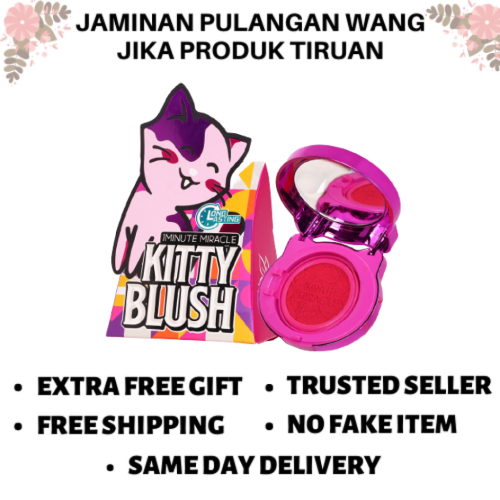HOT ITEM > 1 MINUTE MIRACLE KITTY BLUSH + FREE GIF | Shopee Malaysia