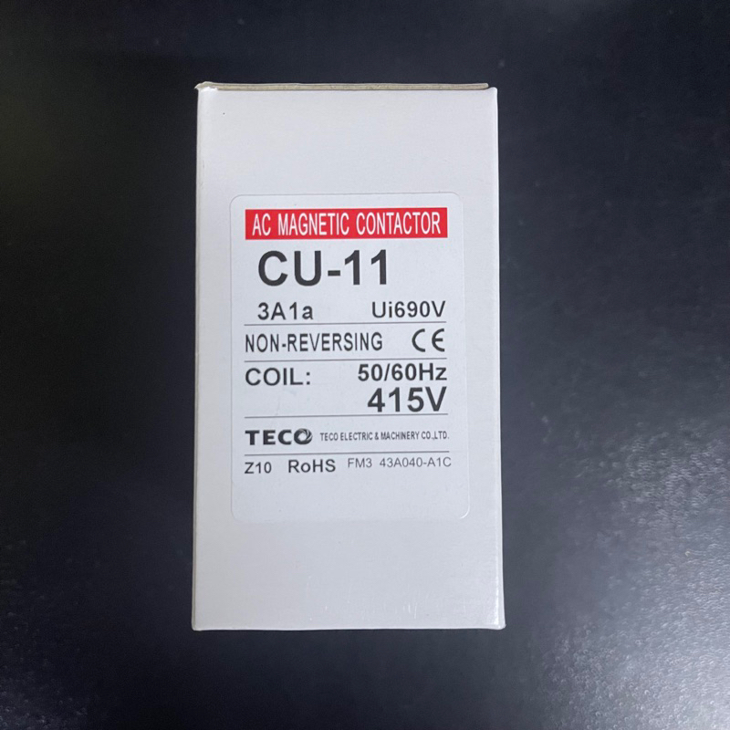 TAIAN-JAYA AC Magnetic Contactor CU-11 (240V & 415V) | Shopee Malaysia