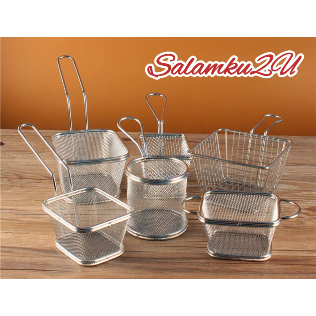 Stainless Steel French Fries Basket/Mini Snacks Basket | Shopee Malaysia