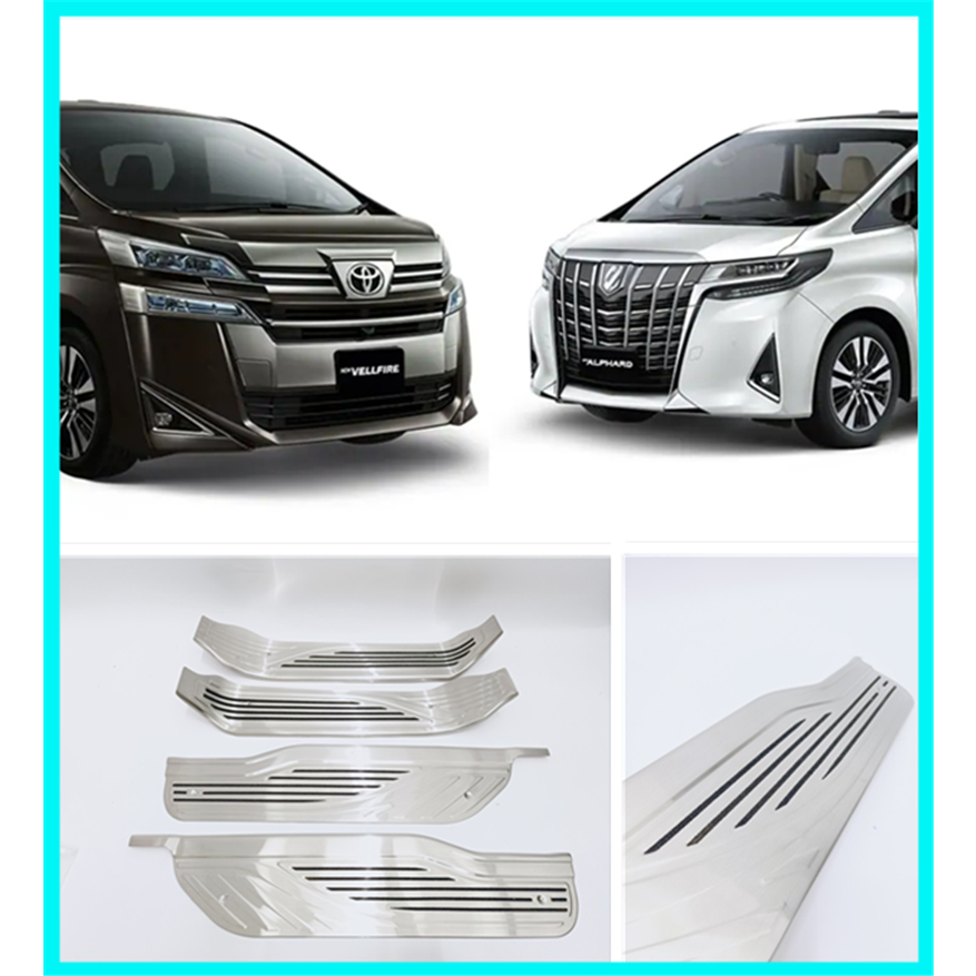 Toyota ALPHARD / VELLFIRE ANH30 2015-2022 Side Sill Plate stainless ... Toyota ALPHARD / VELLFIRE ANH30 2015-2022 Side Sill Plate stainless ...