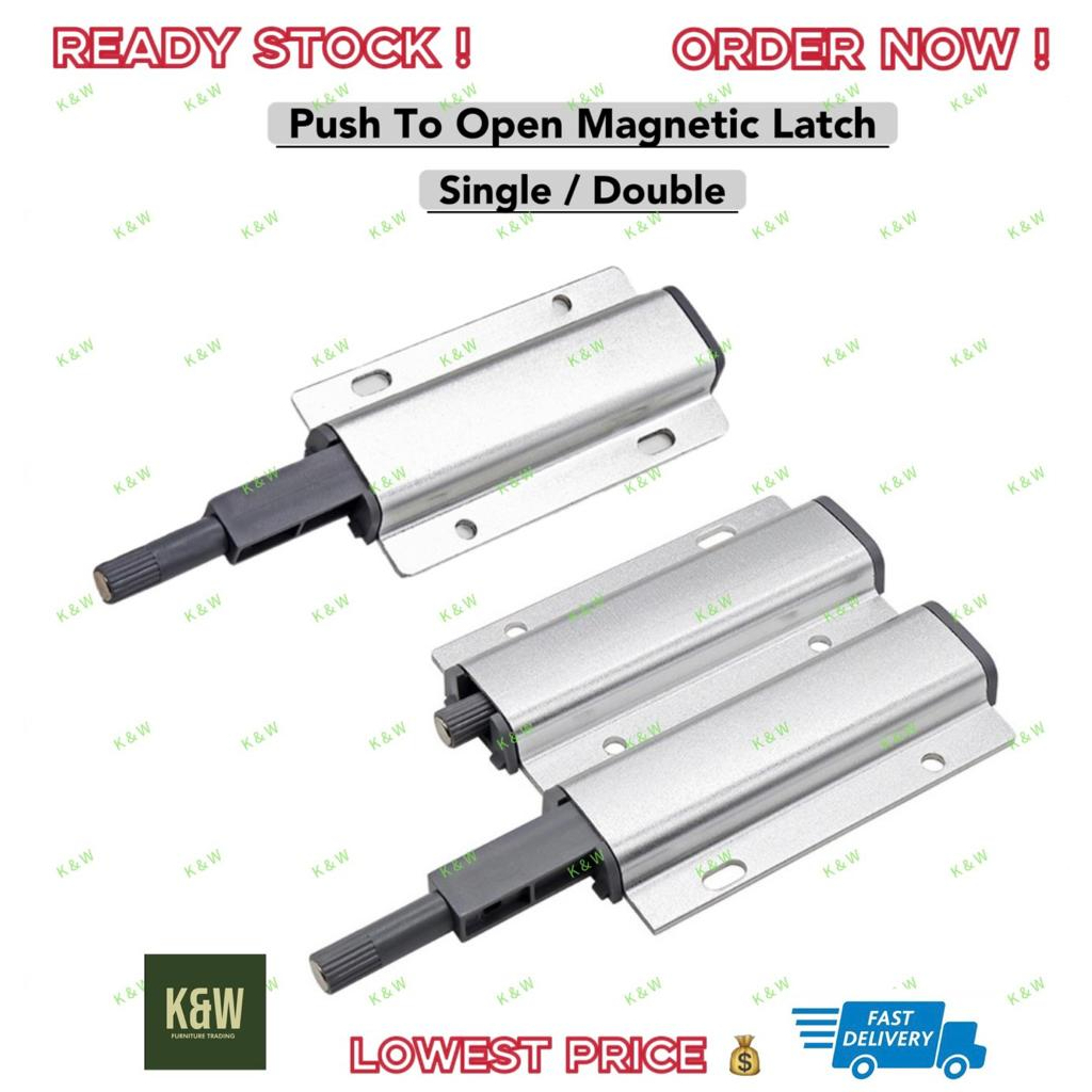 Cabinet Door Aluminum Damper Buffer Push To Open Magnetic Latch System ...