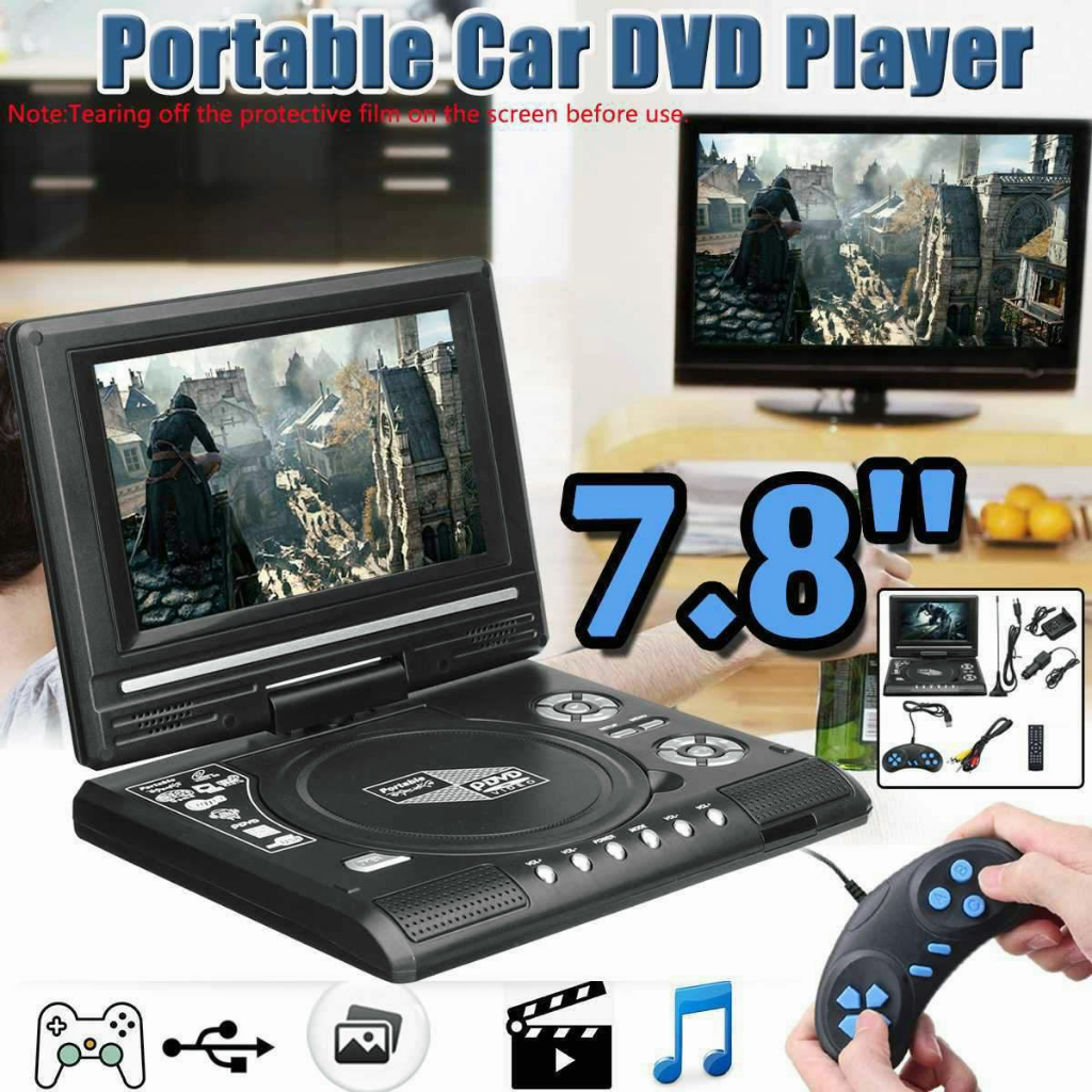 7.8inch DVD Player portable with screen Cd Player with speaker vcd/dvd ...