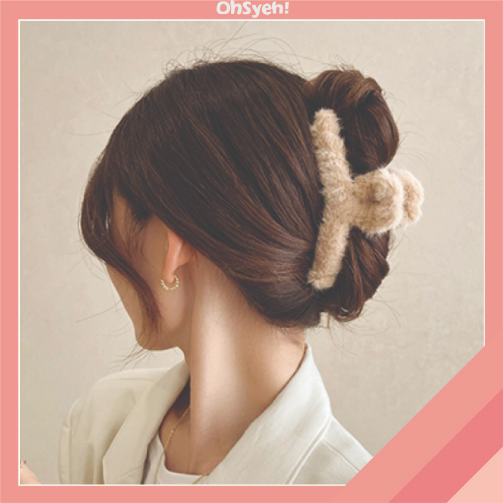 Ready Stock Popular Fluffy Hair Clips Korean Style Hair Klip Rambut ...