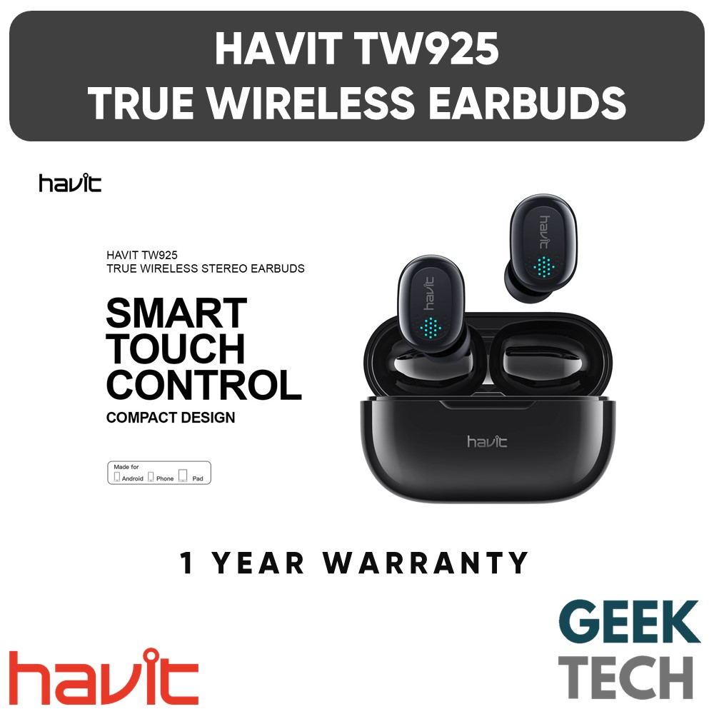 HAVIT TW925 Bluetooth True Wireless Stereo TWS Earbuds - Up to 5+15 ...