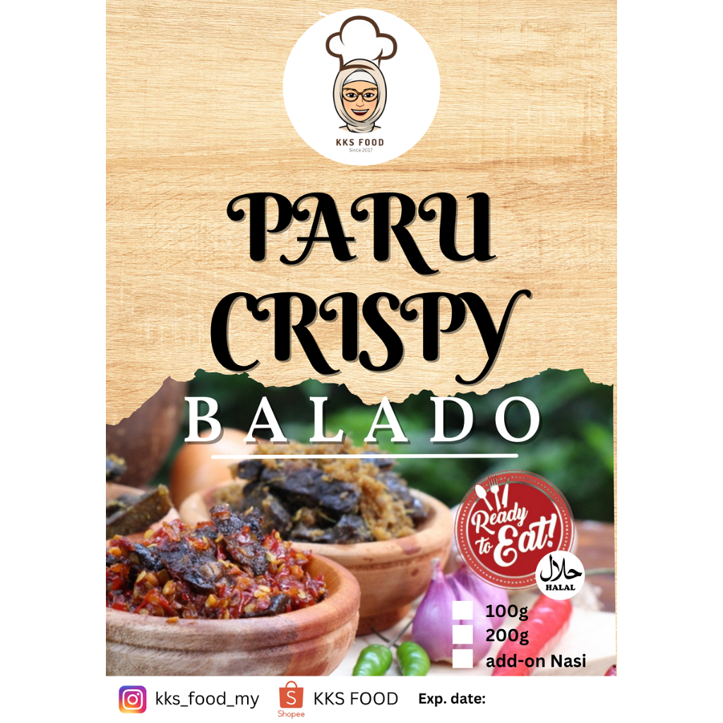 Paru Sambal Paru Crispy Balado MRE Ready to eat tahan 2 tahun pada suhu ...