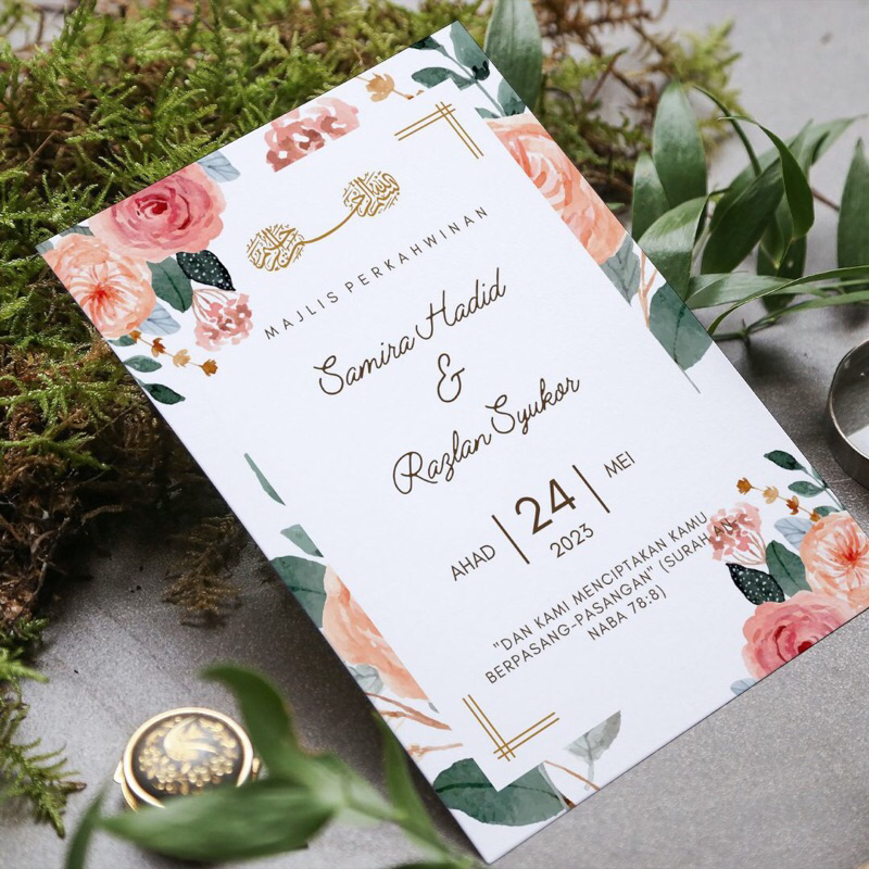 🌺E-Card Wedding Digital Muslim & Non Muslim / Kad Kahwin & Tunang ...