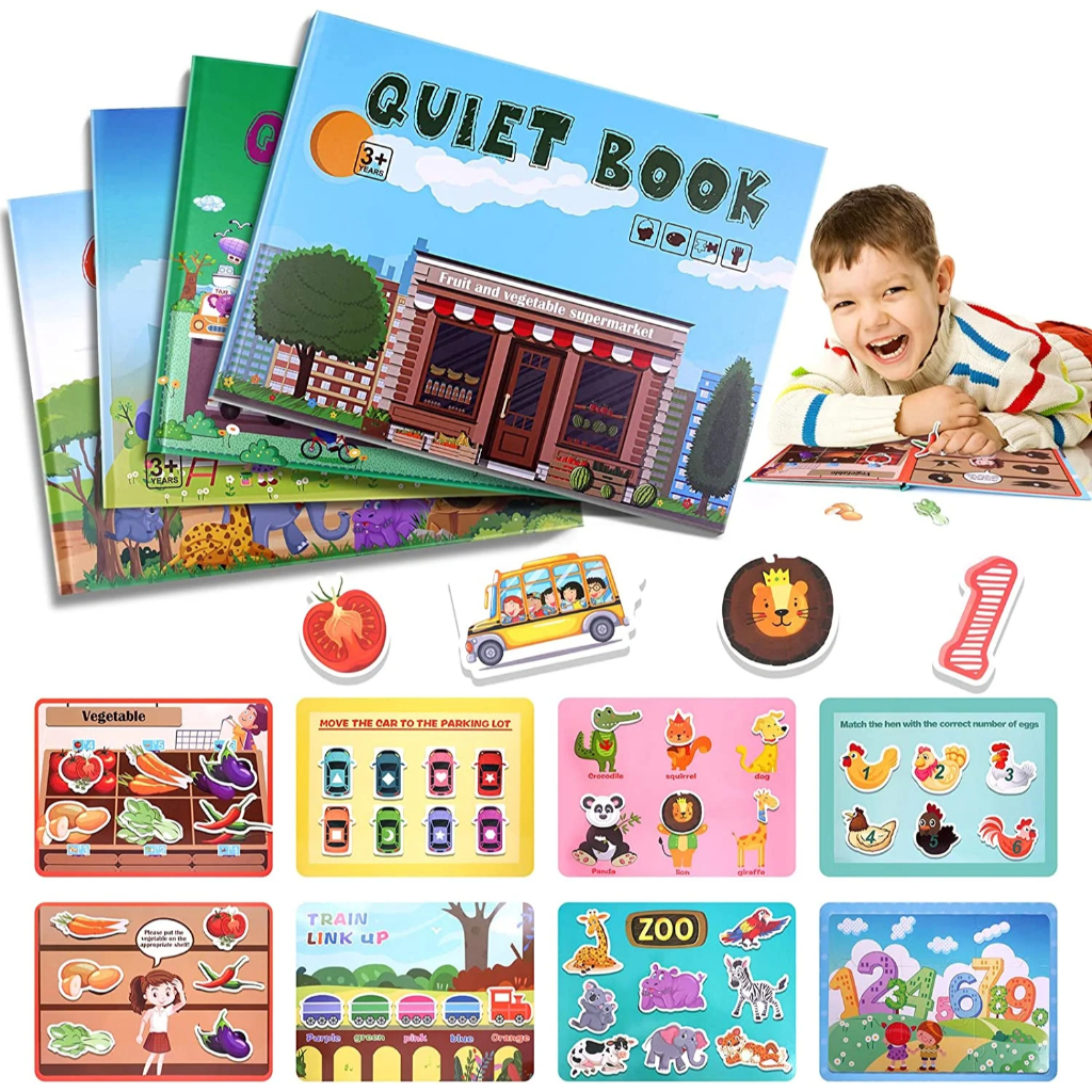 Kids Quiet Book Busy Book Montessori Early Learning Activity Book ...