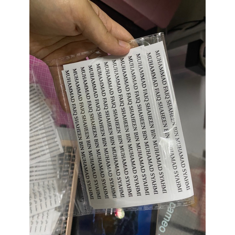 STICKER NAMA SEKOLAH WATERPROFT & TRANSPARENT (40pcs) | Shopee Malaysia