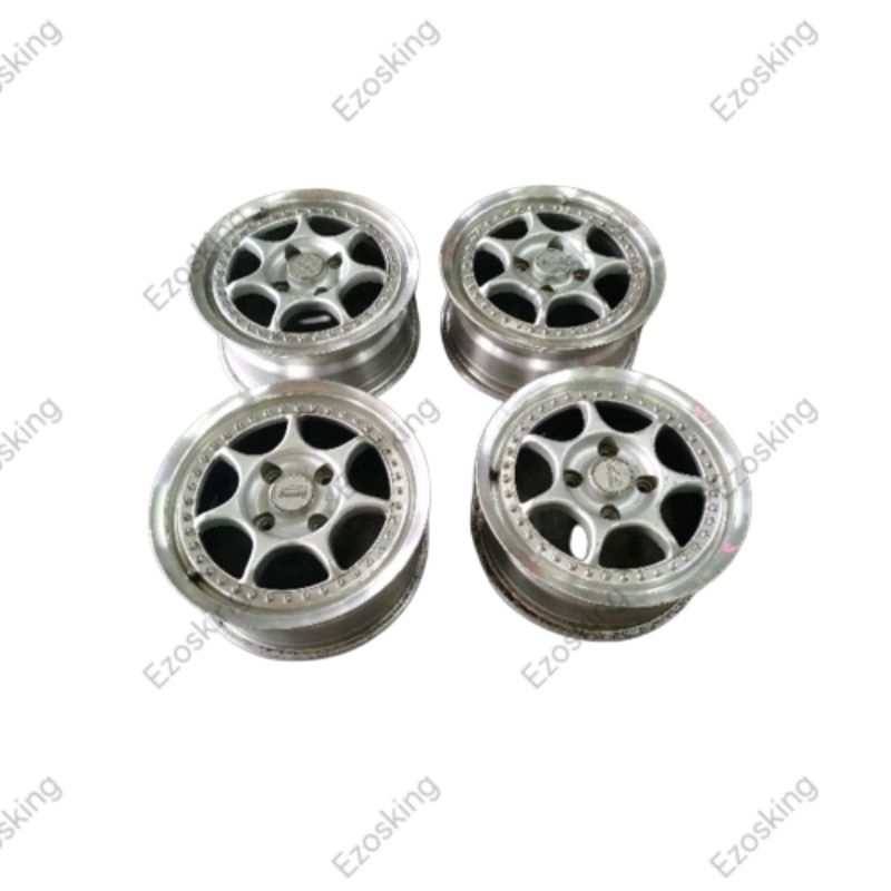 Enkei Rs 15”Japan Car Wheel 2 Pieces Sport Rim 4 Hole Pcd 114.3 x 15 ...