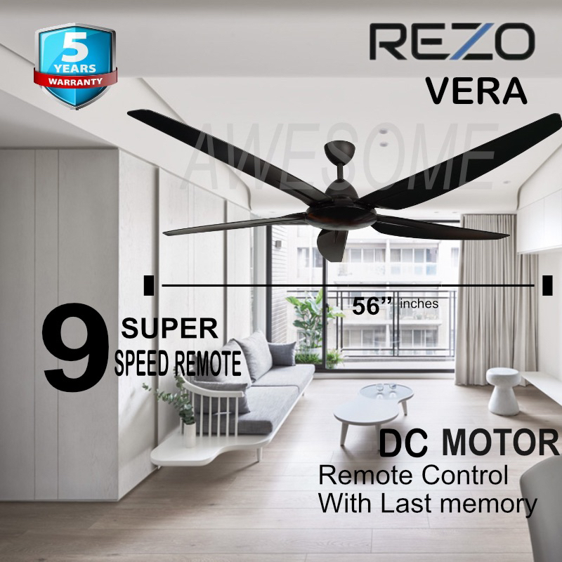 REZO New2024 VERA 56” / 42” / Casta 56" inches DC Motor 9 Speed Baby ...