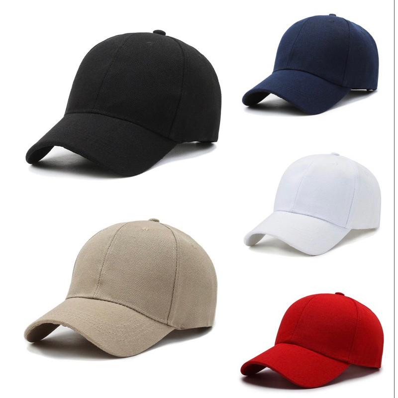 Topi Kosong Adjustable hat Casual Outdoor Plain Baseball Unisex Plain Cap Baseball Basic Cap Men ...