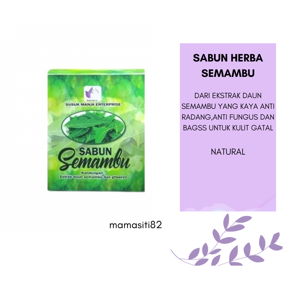 Sabun Semambu herba daun semambu Sembuhkan gatal HFMD, ChickenPox, ubat ...