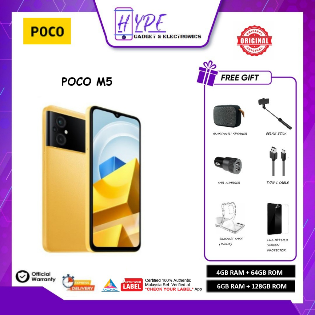 Xiaomi POCO M5 (4+64GB/6+128GB) With 1 Year Warranty By Xiaomi Malaysia ...