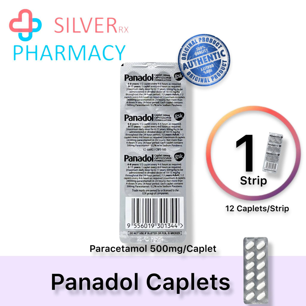 [Exp 07/2025] Panadol 500mg Optizorb Caplets 12's/Strip [Loose Pack ...
