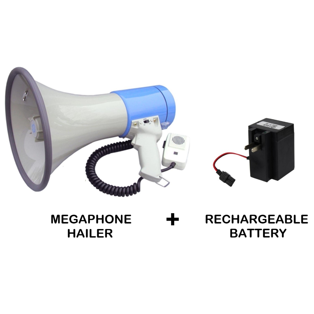 Power Megaphone Loud Hailer Siren / Melody / Record Function / USB MP3 | Hailer Pembesar Suara ...