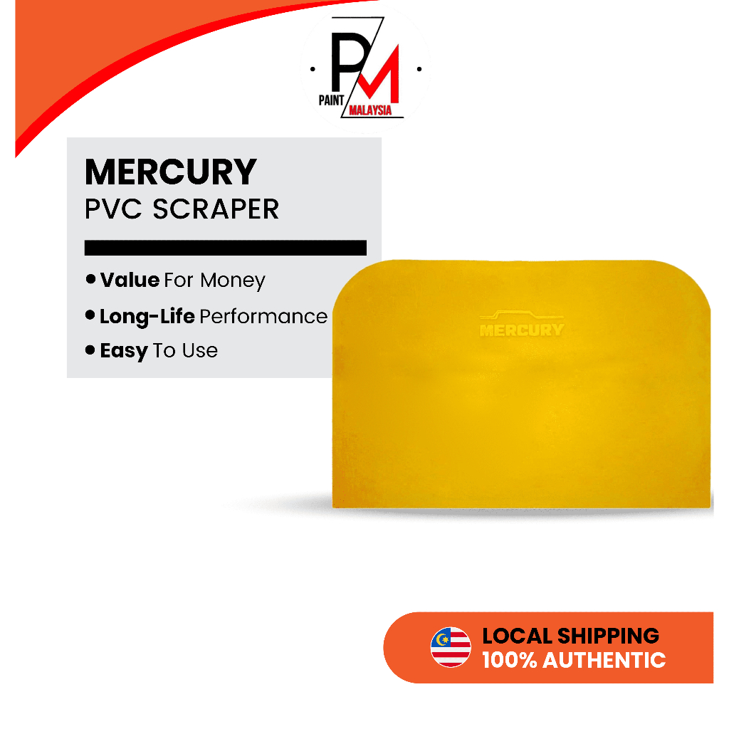 MERCURY PVC Scraper 4 Inch Putty Scraper Plastik Simen Pisau Plastik ...
