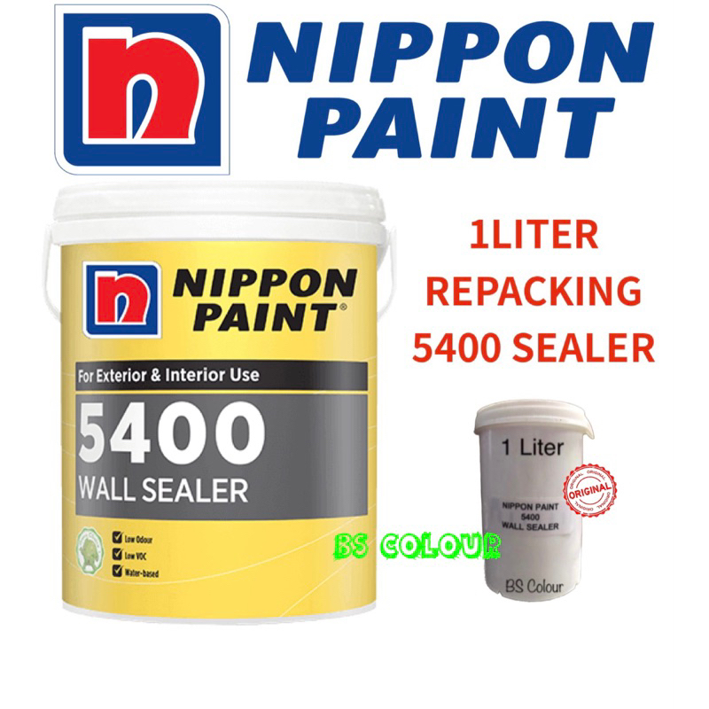 1L NIPPON PAINT UNDERCOAT PRIMER SEALER / WATERBASE EXTERIOR SEALER WHITE 5100 / 5400 | Shopee ...