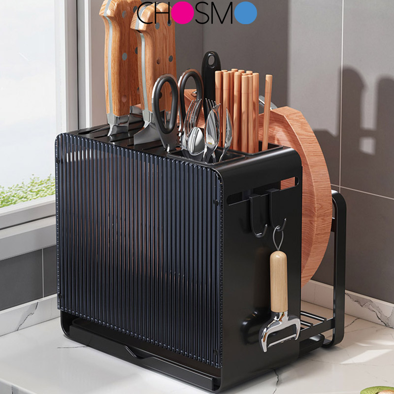 Kitchen Knife Rack Chopsticks Cutting Board Holder Rak Dapur Multi ...