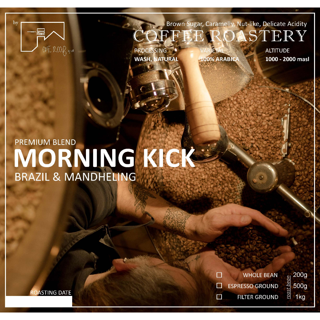 Morning Kick (Premium Arabica blend) / Roasted Coffee bean / 100% Arabica / 配方综合咖啡豆 / Biji Kopi ...