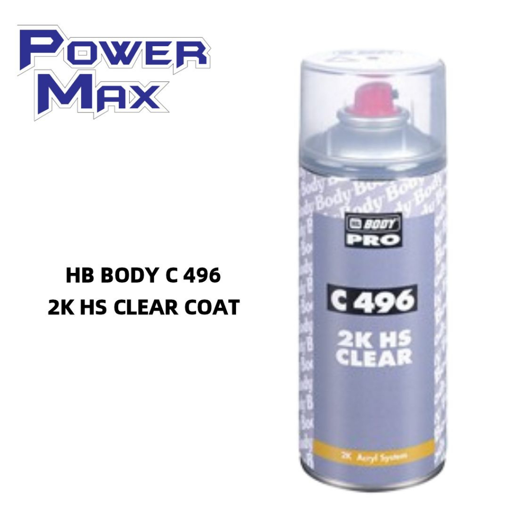 HB BODY C 496 2K HS CLEAR COAT AEROSOL SPRAY TIN | Shopee Malaysia