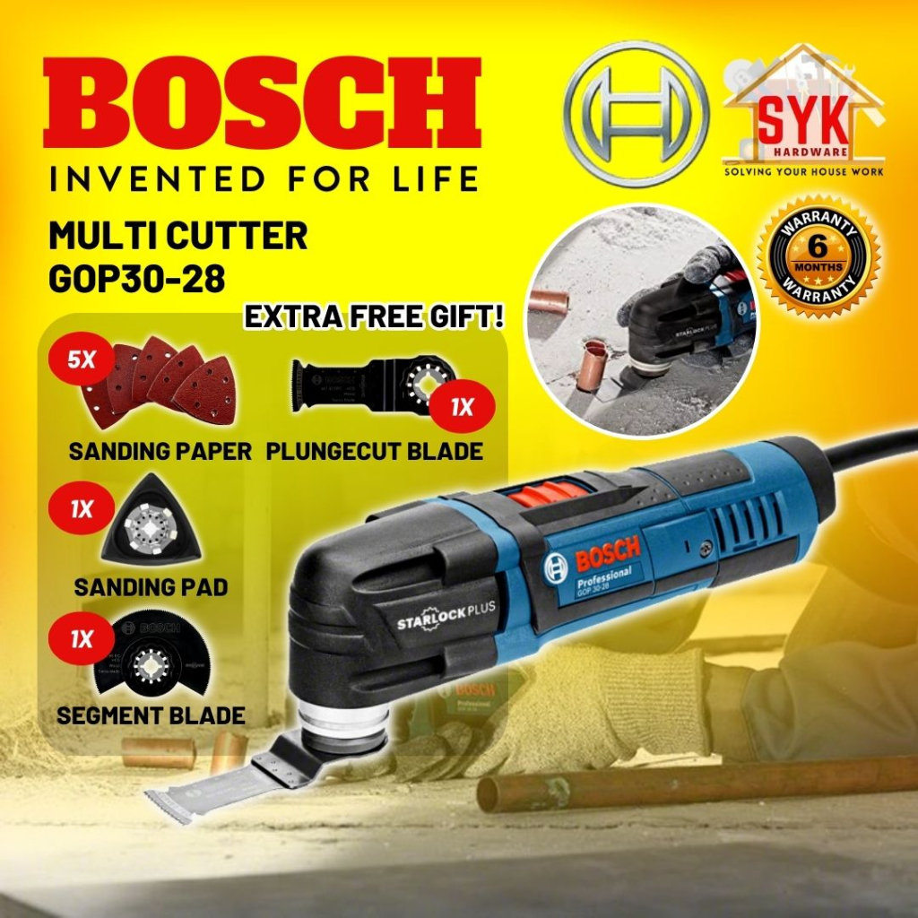 SYK BOSCH GOP 30-28 Electric Multi Cutter Wood Metal Cutter Oscillating ...