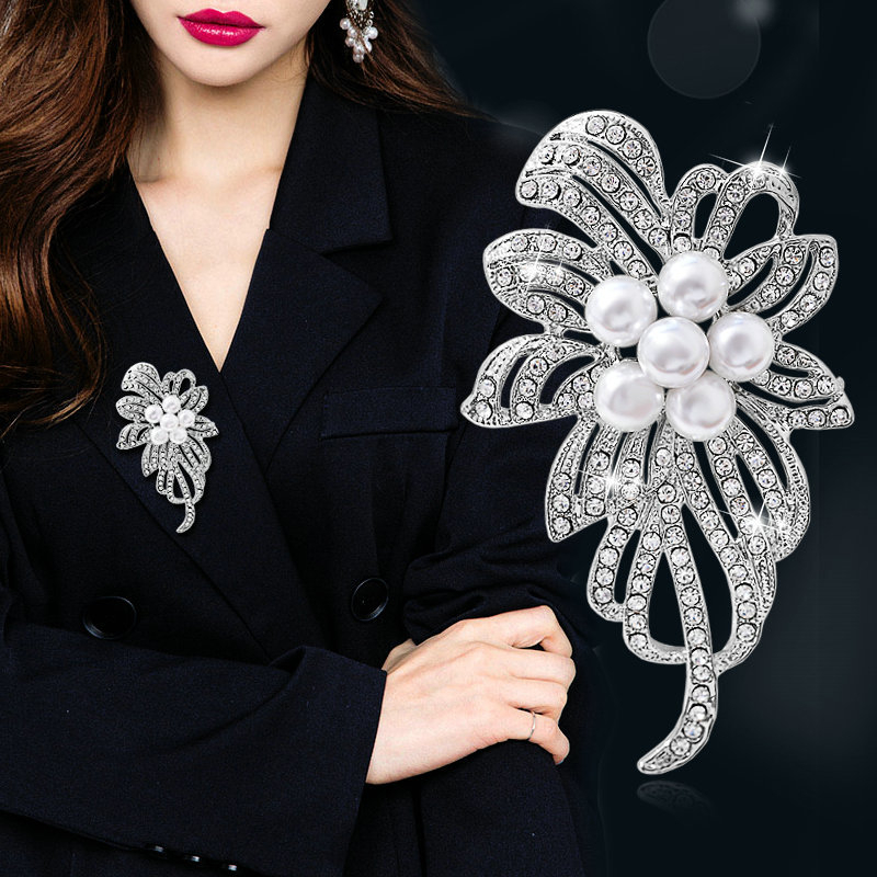 High-end Korean Rhinestones Brooch Pin Tudung Muslima Hijab Pin ...