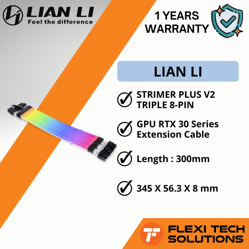 Flexi Tech LIAN LI Strimer Plus V2 24 PIN / TRIPLE 8 PIN / DUO 8 PIN ...