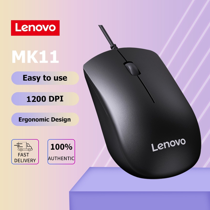 💯 Original Lenovo M101 / MK11 Wired 3D Optical USB Office Mouse Mice ...