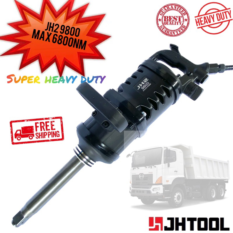 JHTOOL JH2 SUPER heavy duty 1” air impact wrench 20KG lori impact ...